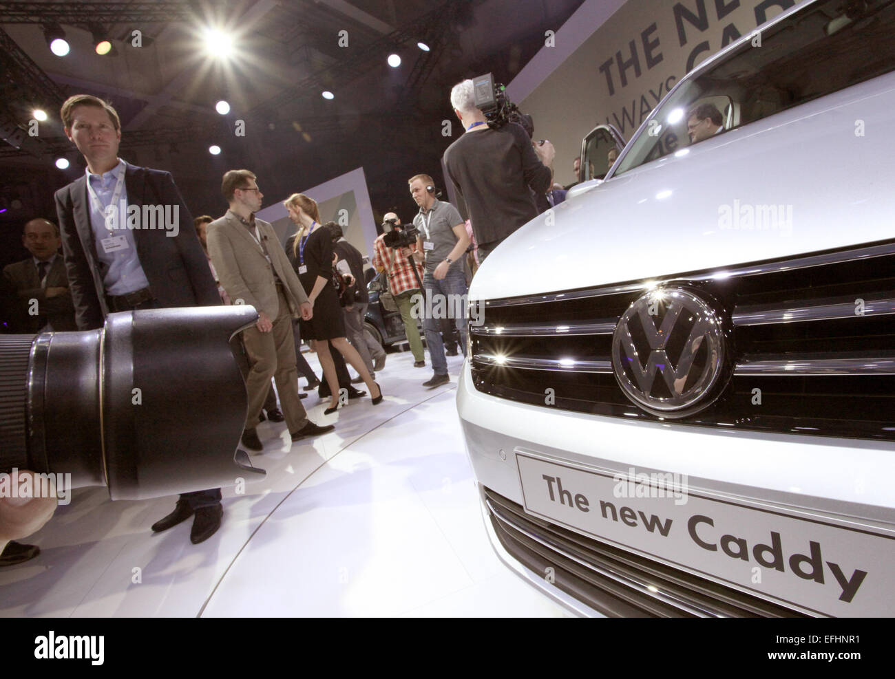 Caddy, the new city delivery van from VW is presented in Posen, Poland ...