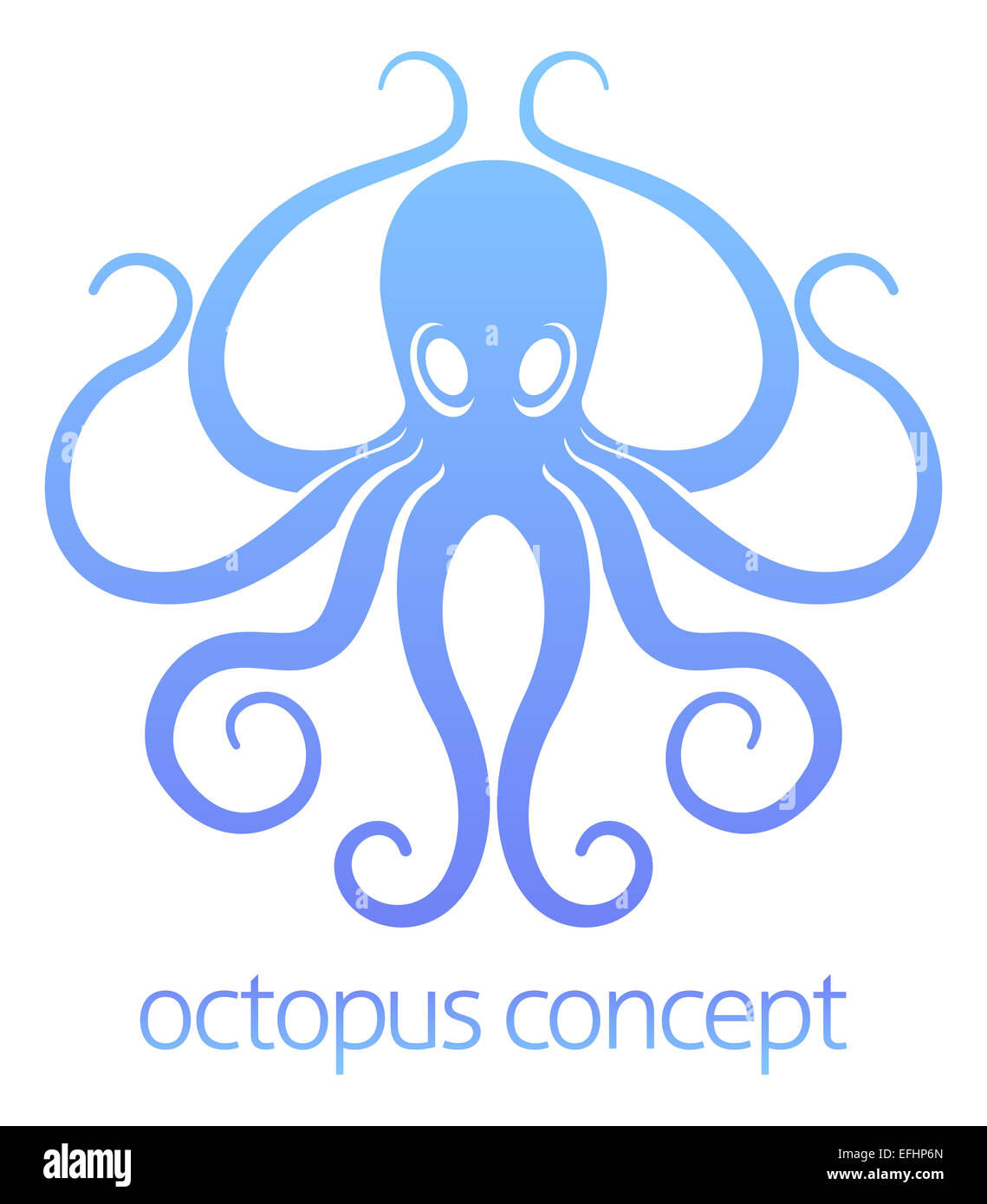 An abstract illustration of an octopus concept design Stock Photo - Alamy