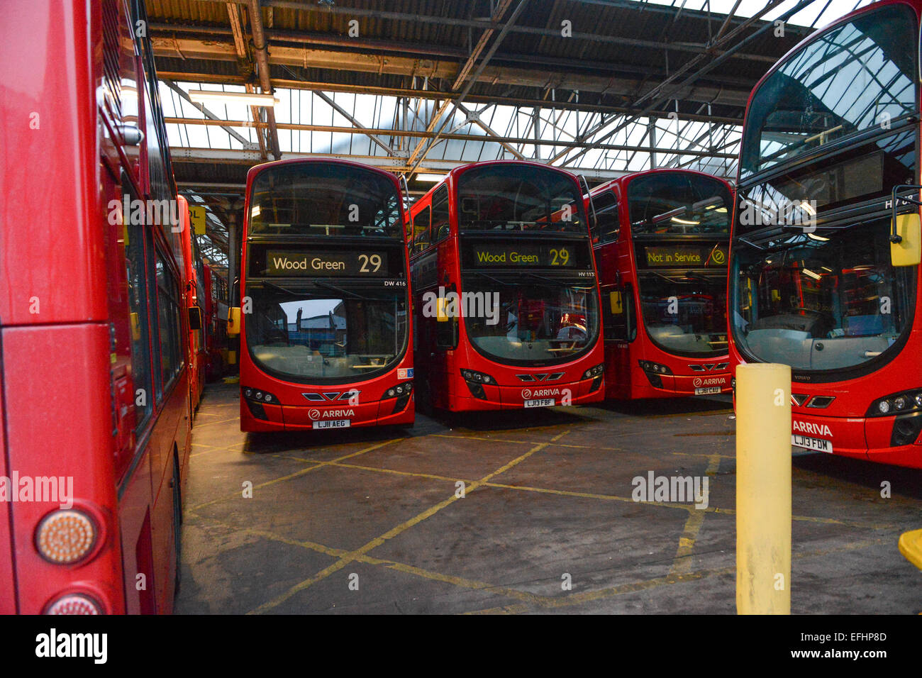 Wood Green, London, UK. 5th February 2015. Wood Green bus station ...
