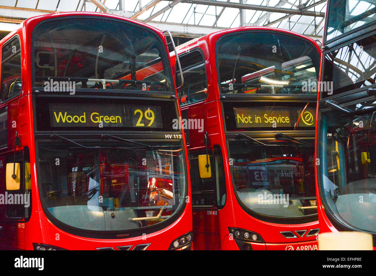 Wood Green, London, UK. 5th February 2015. Wood Green bus station ...