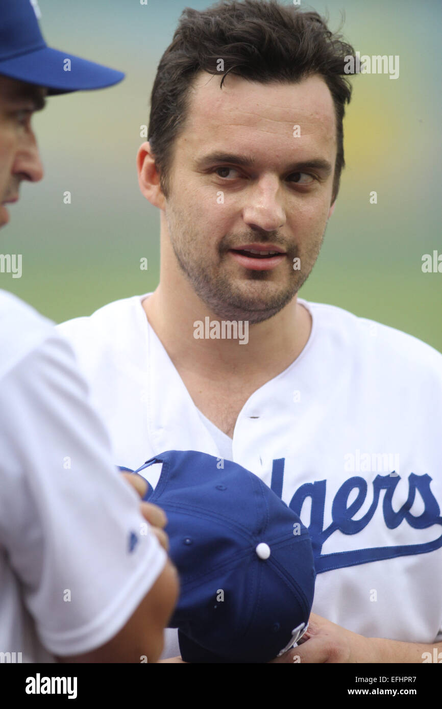 Celebrities attend the Los Angeles Dodgers game against the Chicago ...