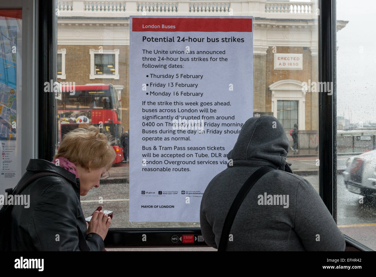 hours bus strike affected millions of passengers today as members of ...