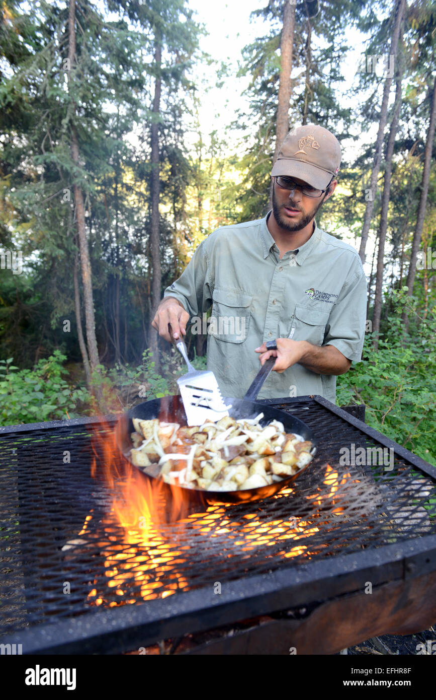 Lakeside barbecue, Saskatchewan, Canada Stock Photo - Alamy