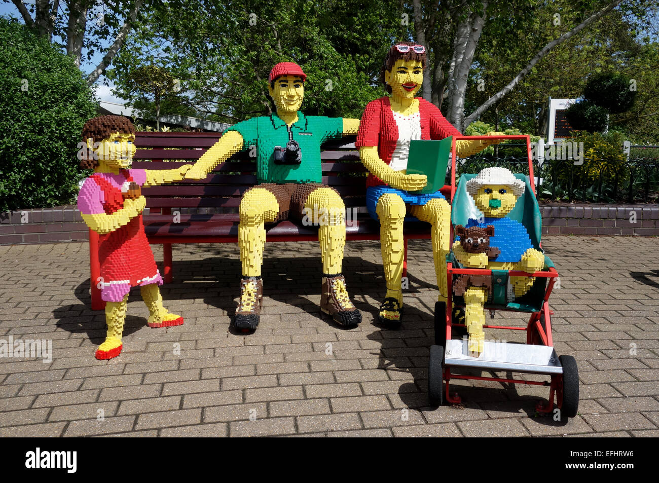 Family model at Legoland Windsor, Legoland Windsor Resort, Berkshire ...