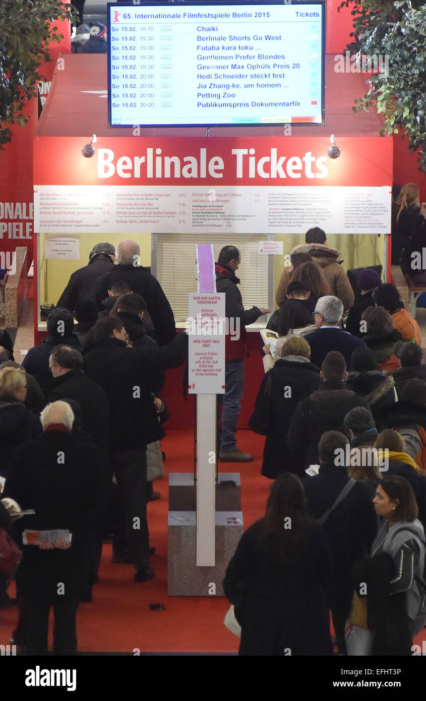 Cinemagoers queue to buy tickets at the Potsdamer Platz Arkaden in ...