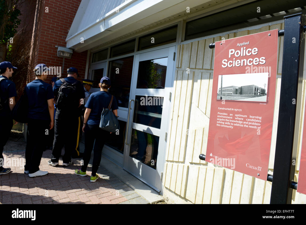 Royal Canadian Mounted Police Depot Police Sciences building sign, RCMP ...