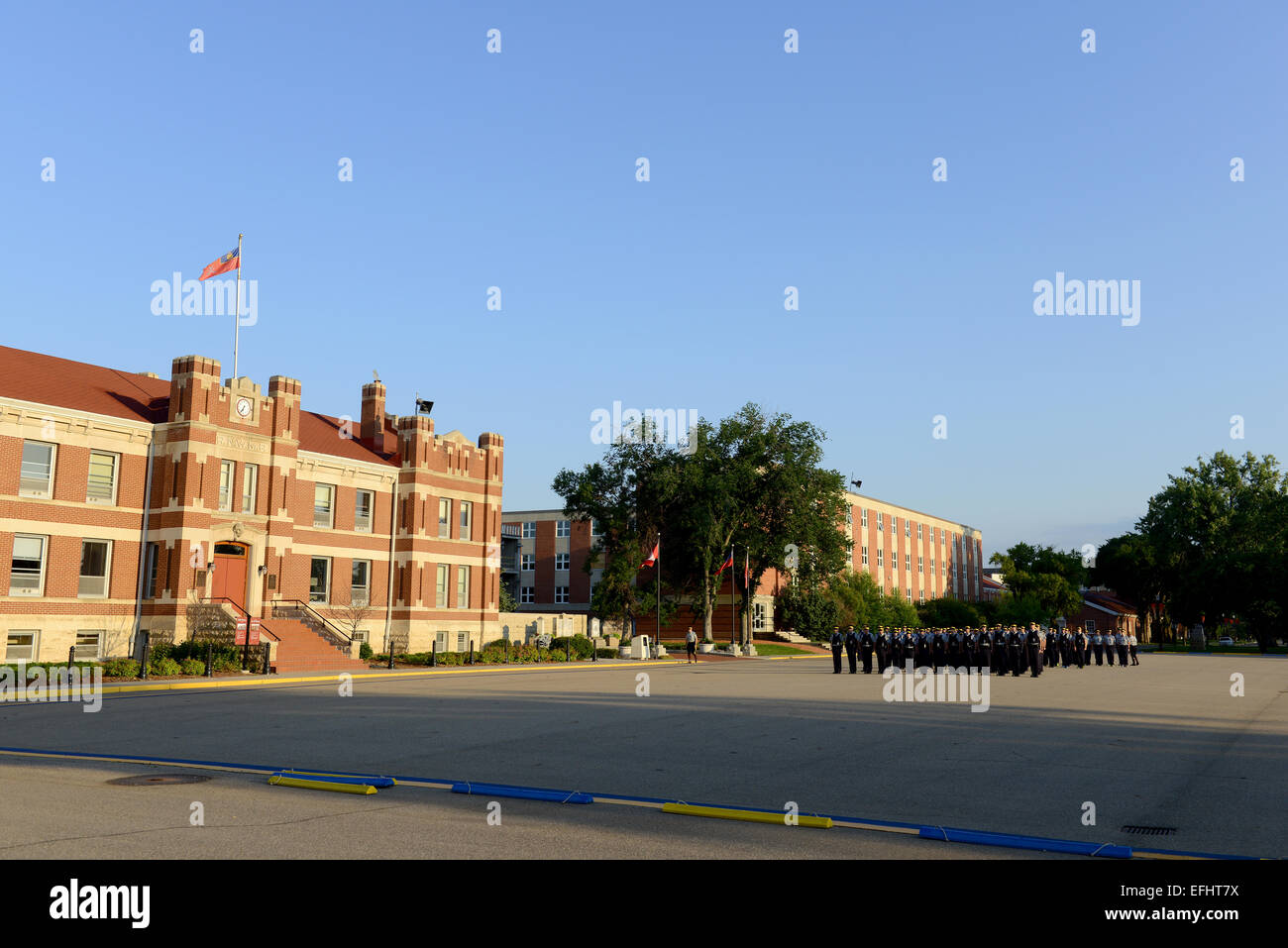 Cadets training on Parade square at Royal Canadian Mounted Police Depot ...