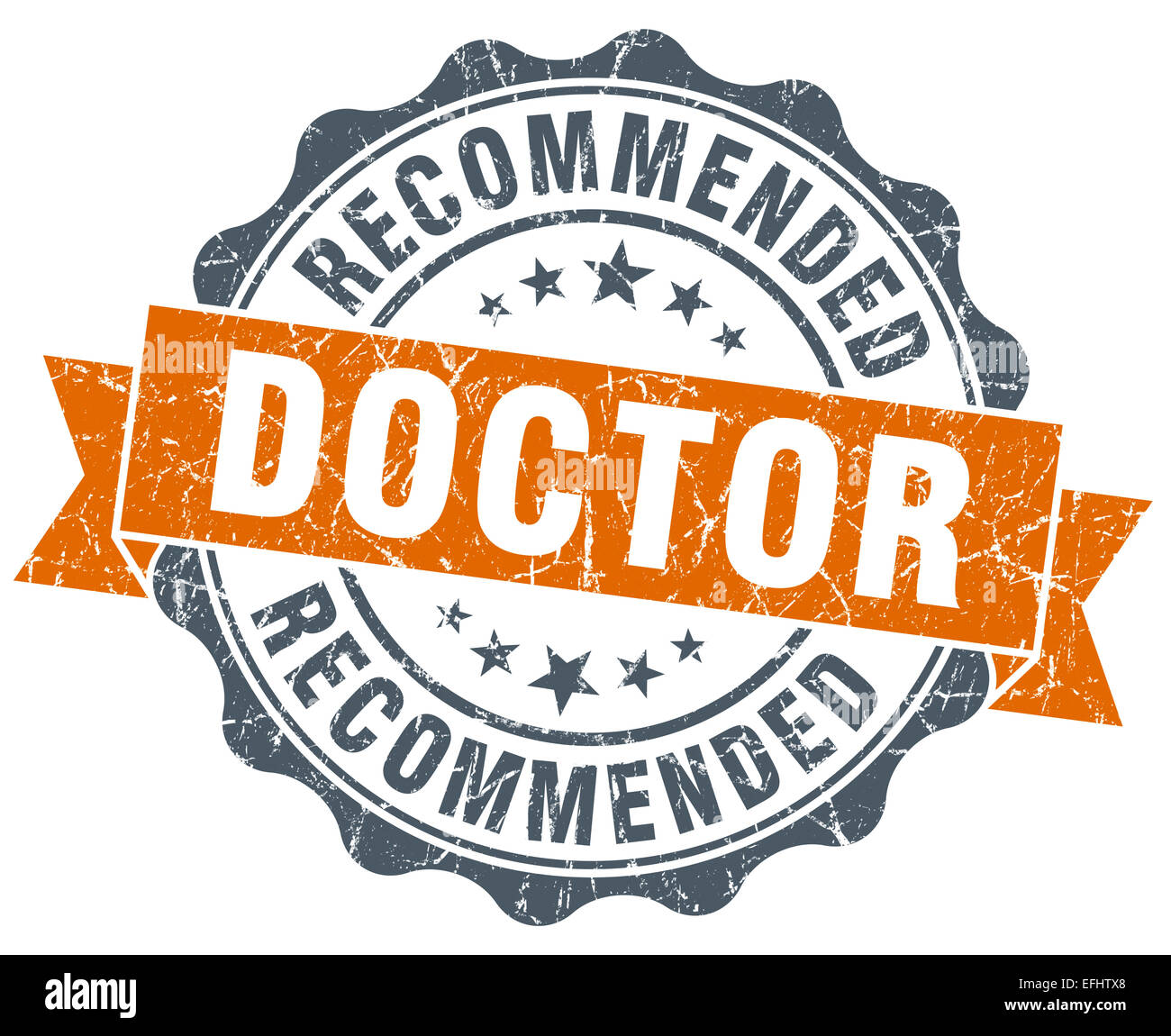 doctor orange vintage seal isolated on white Stock Photo - Alamy