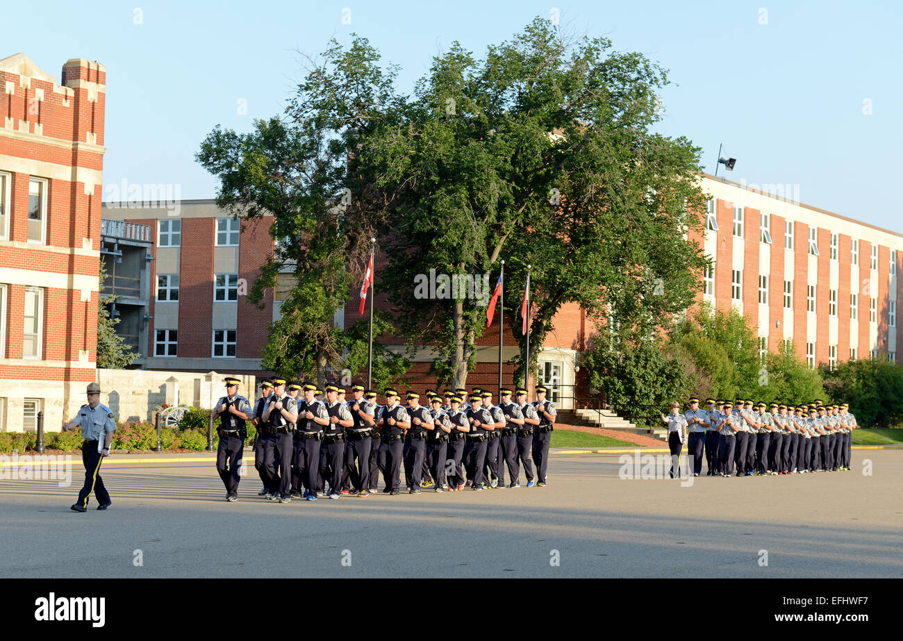 Cadets training on Parade square at Royal Canadian Mounted Police Depot ...
