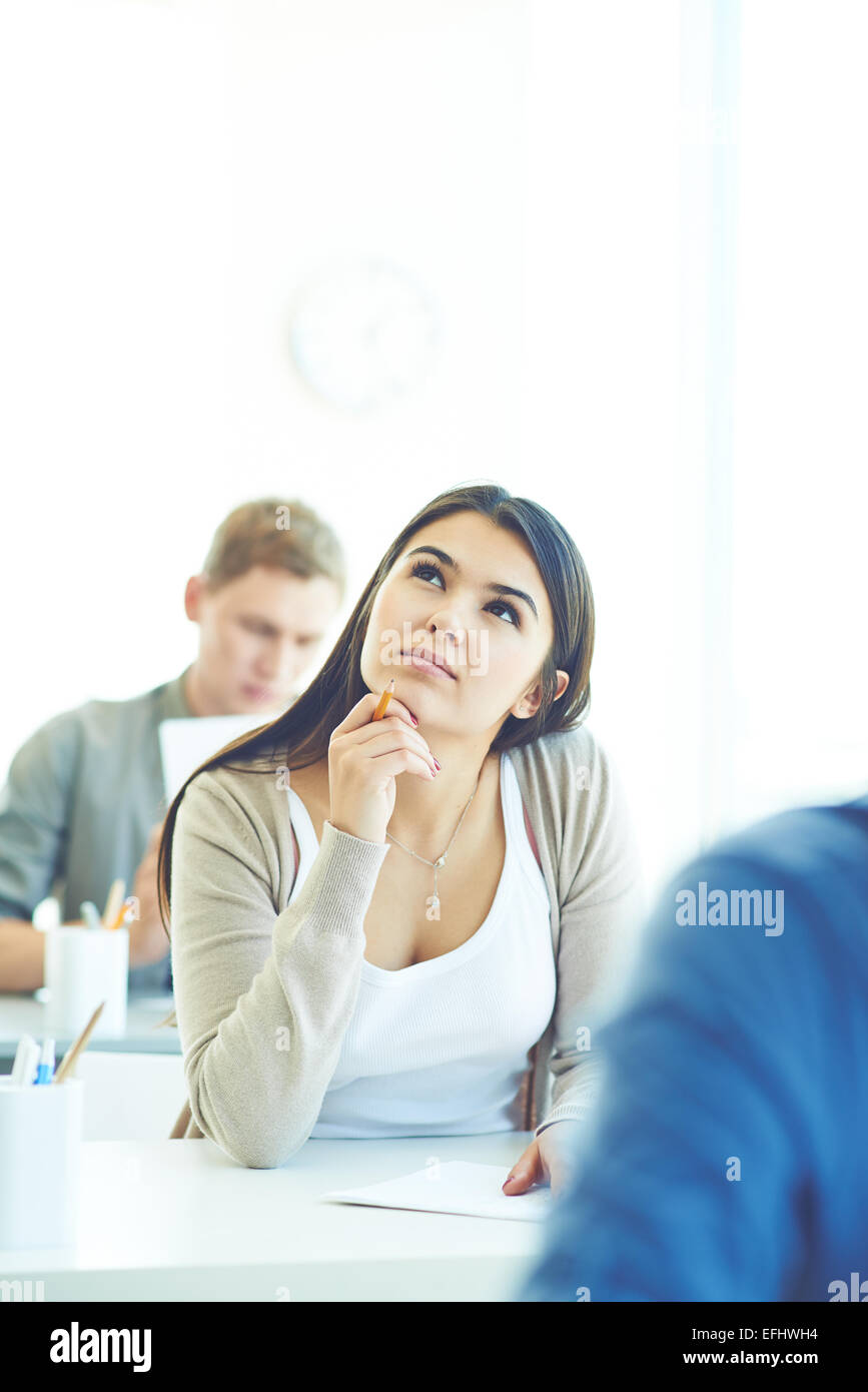 Thinking about the answer hi-res stock photography and images - Alamy