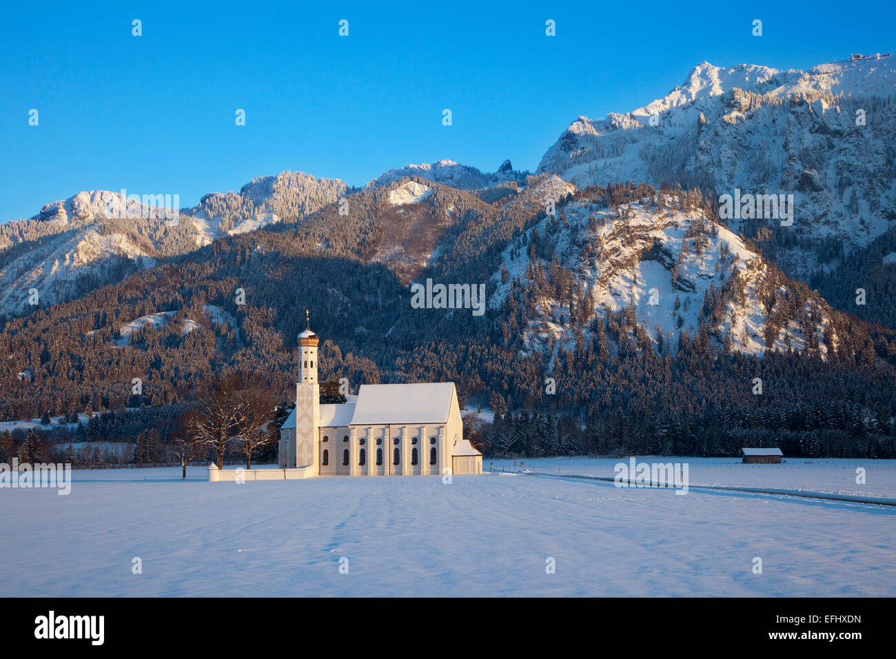 St Coloman pilgrimage church at Schwangau near Fuessen, Allgaeu ...
