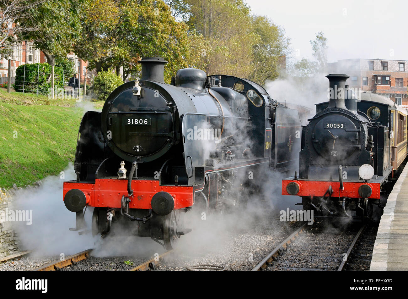 Steam locomotives (M7 class tank engine and U class tender engine) at ...