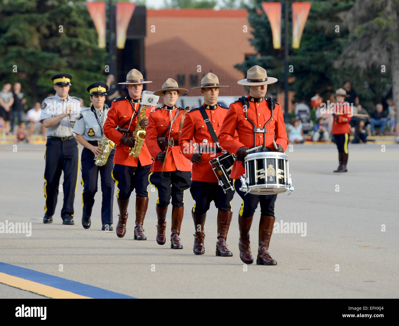 Marching band, Royal Canadian Mounted Police Depot, RCMP training Stock ...
