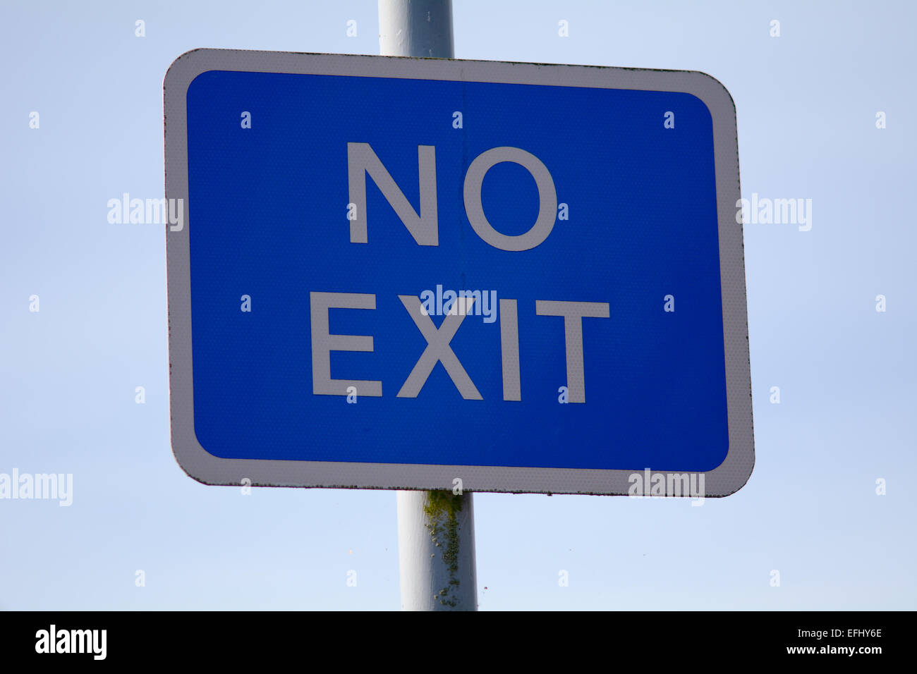 No Exit sign for drivers Stock Photo - Alamy