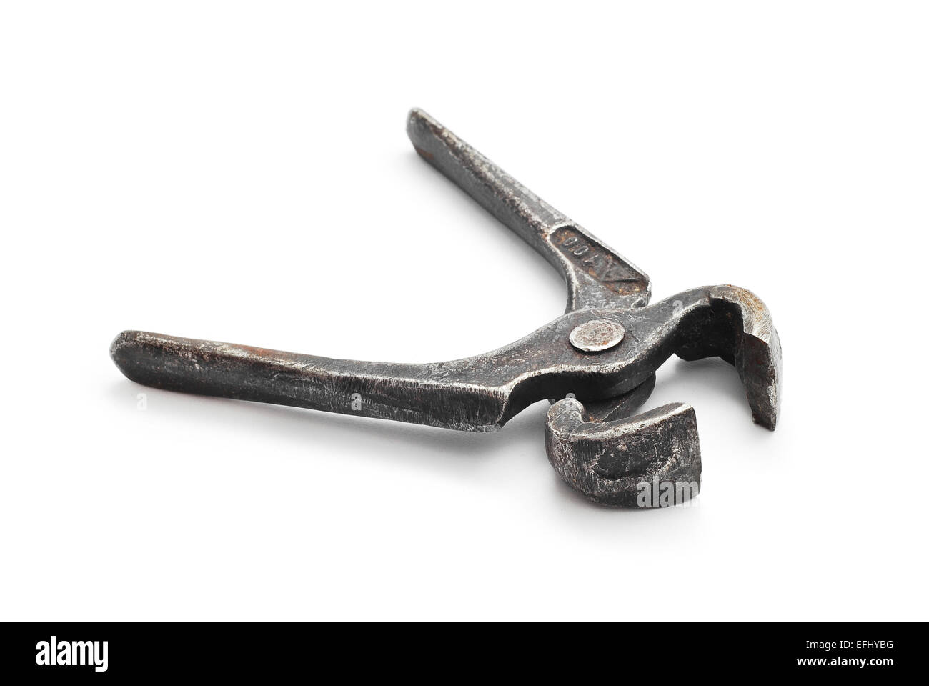 Old rusty iron tongs Cut Out Stock Images & Pictures - Alamy
