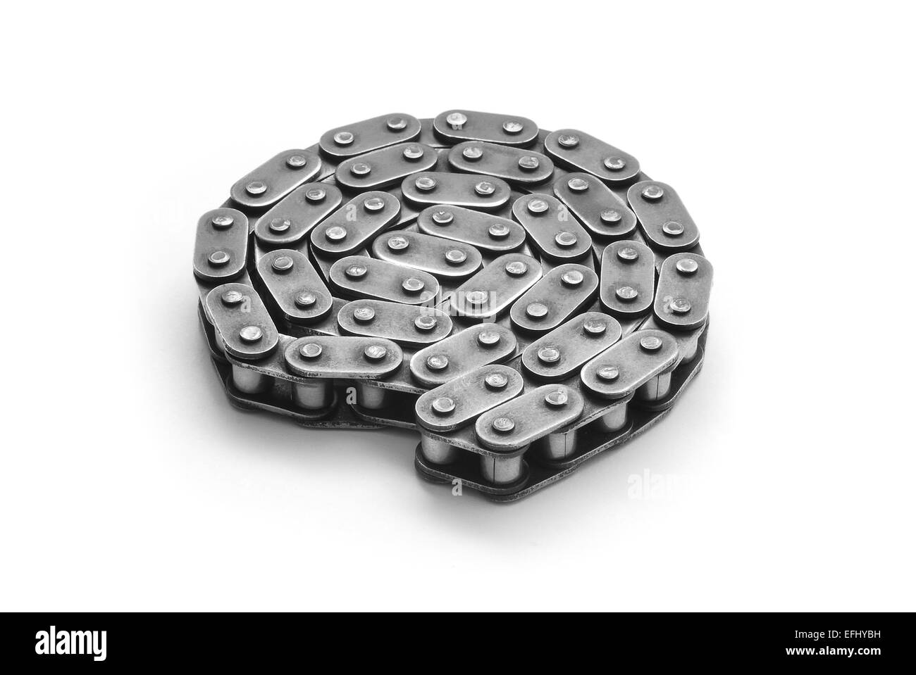 bicycle chain on white background Stock Photo - Alamy