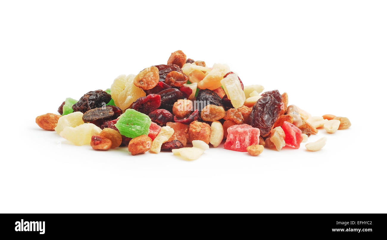 dry fruit mix on white Stock Photo - Alamy