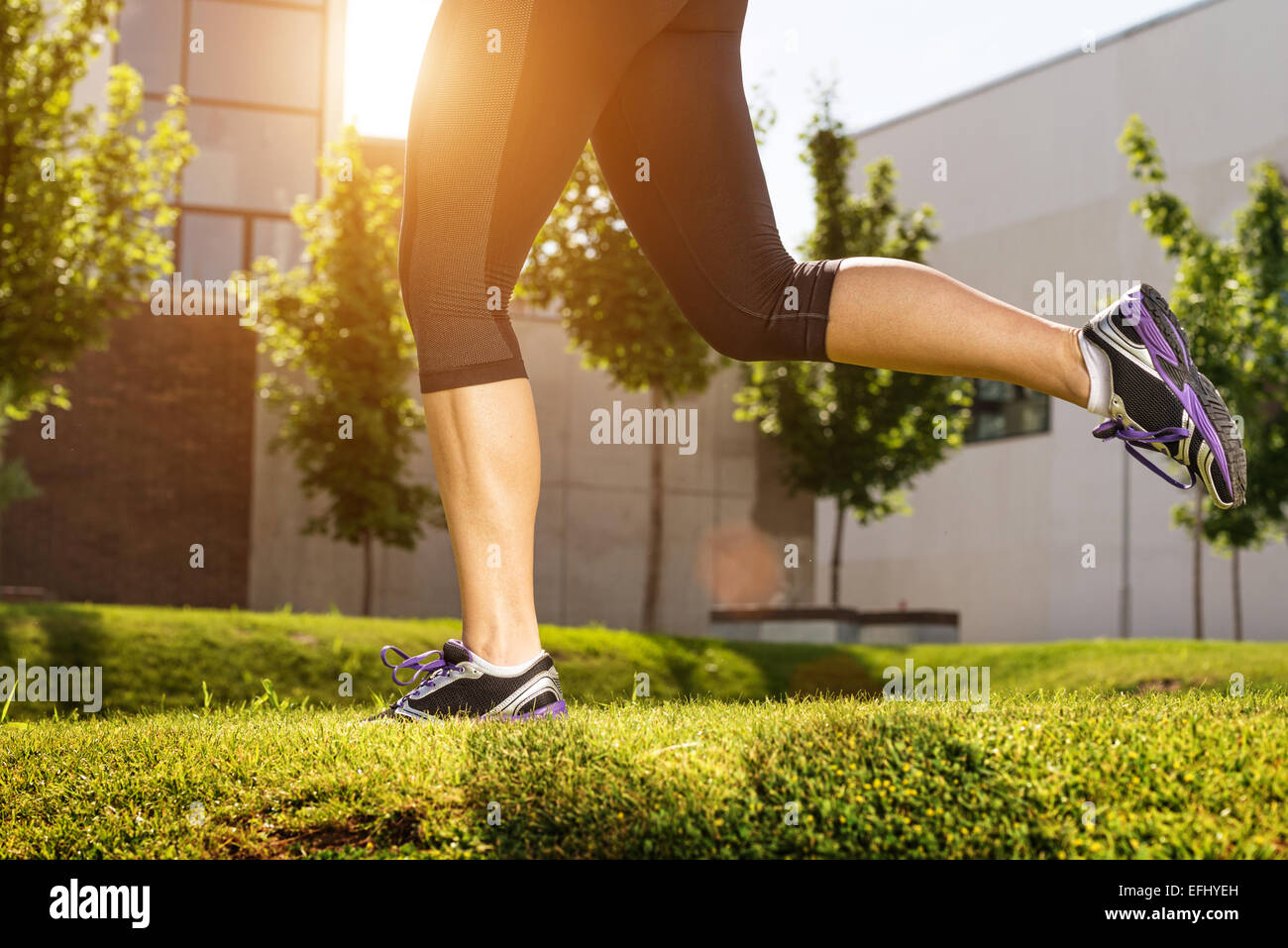 Running woman. half body photo detail Stock Photo - Alamy