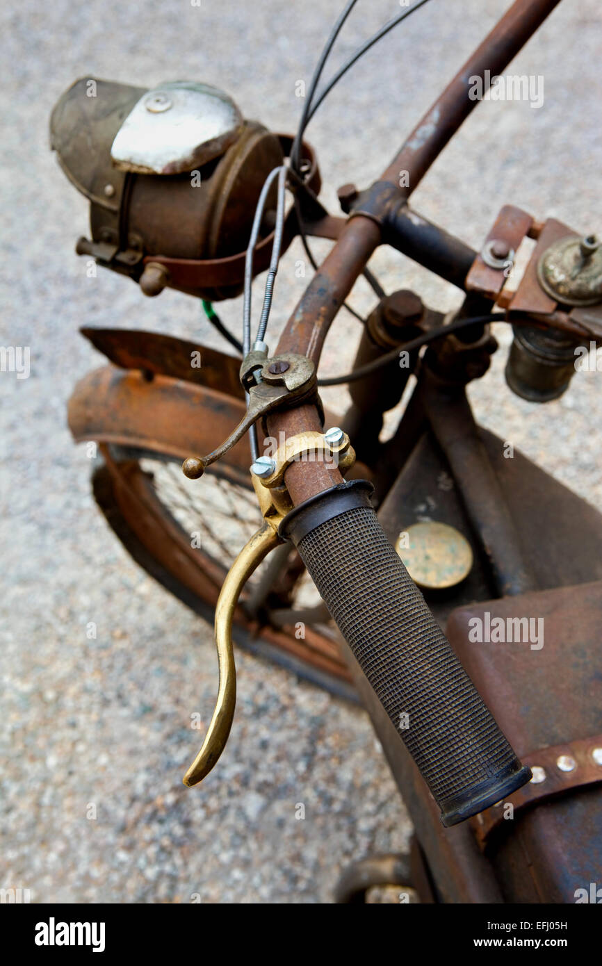 Old motorcycle in a flea market Stock Photo - Alamy