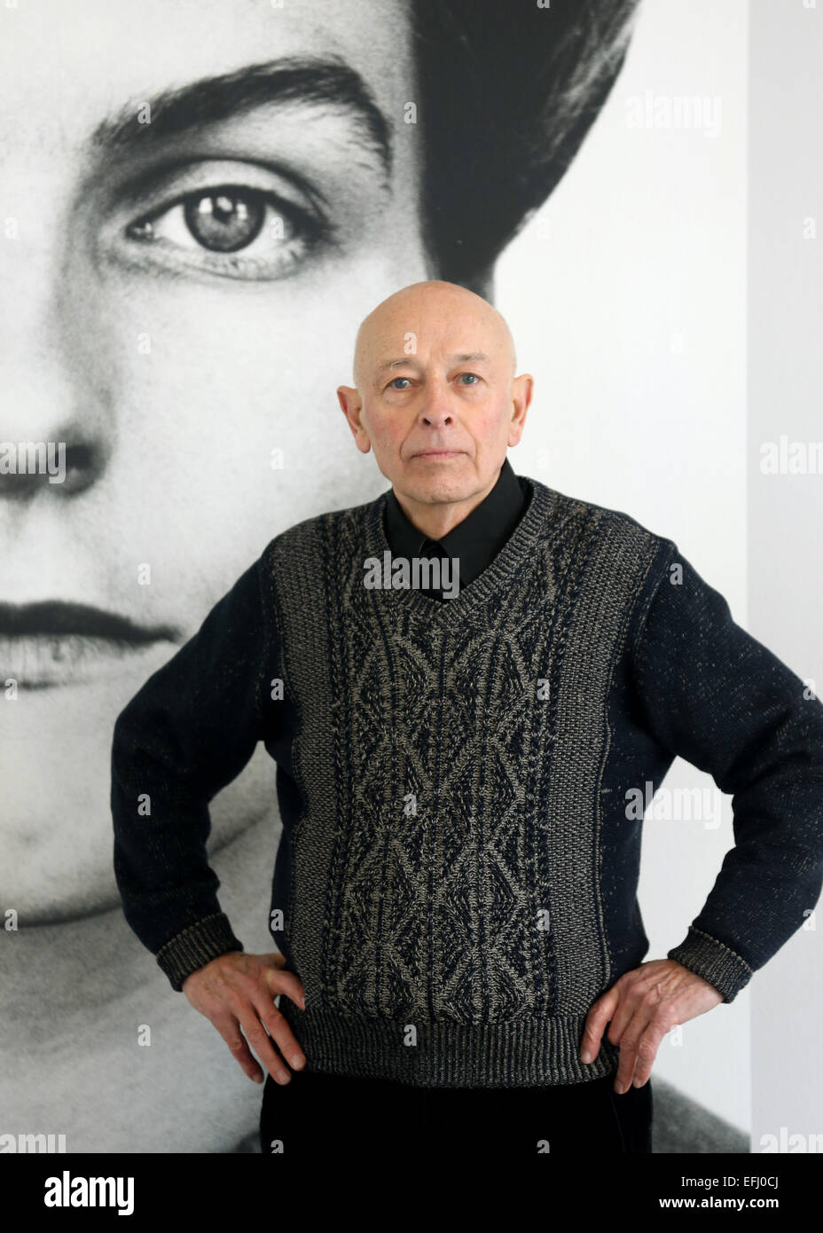 Photographer Detlef Orlopp in poses in front of his peice "Helene von B ...