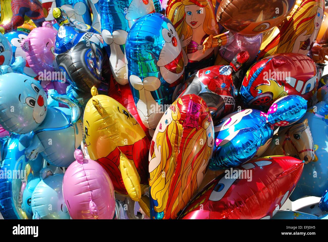 Large bunch of colourful balloons Stock Photo - Alamy