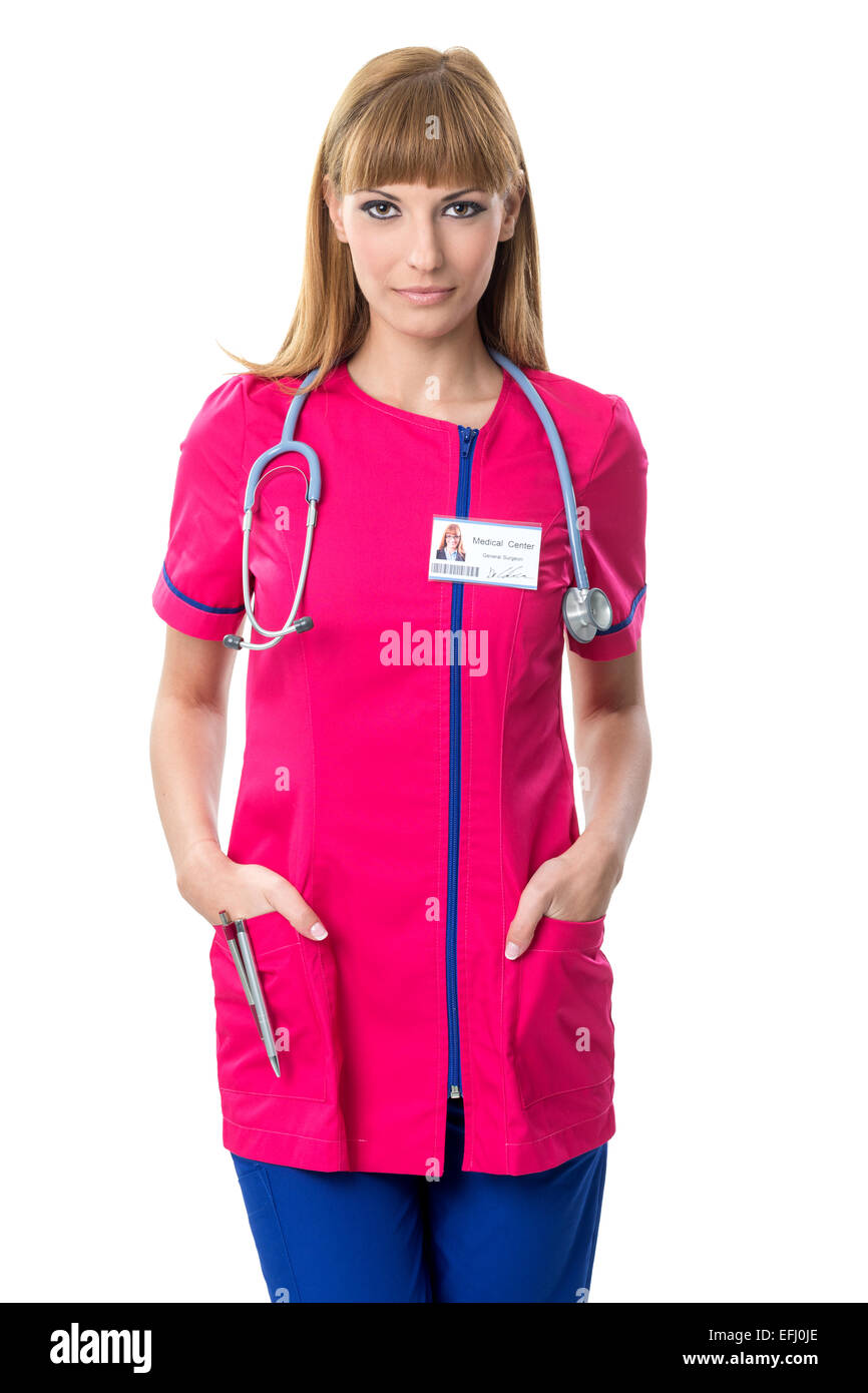 Nurse in pink hi-res stock photography and images - Alamy