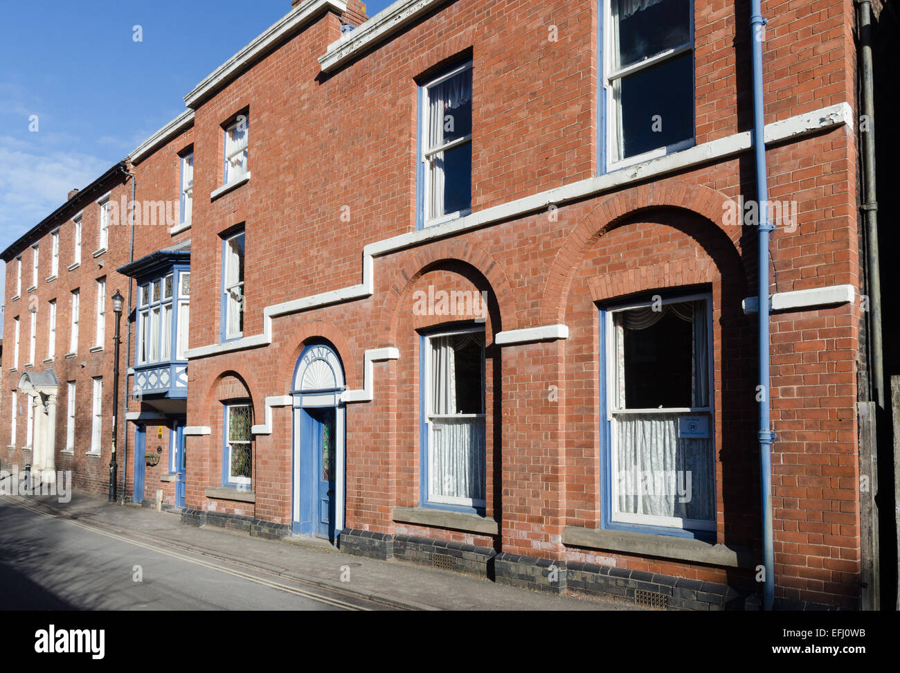 Houses in the pretty Georgian town of Bewdley in Worcestershire Stock ...