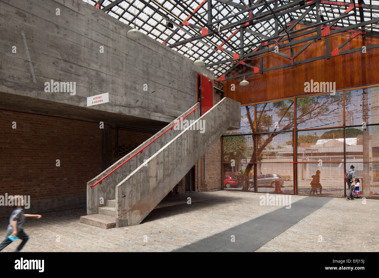 Sesc Pompeia, Sao Paulo, Brazil. Architect: Lina Bo Bardi, 1982 Stock ...