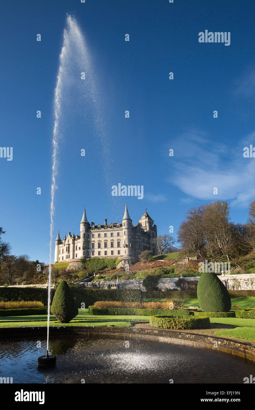 Dunrobin Castle near Golspie, Highland, Scotland. The family seat of ...