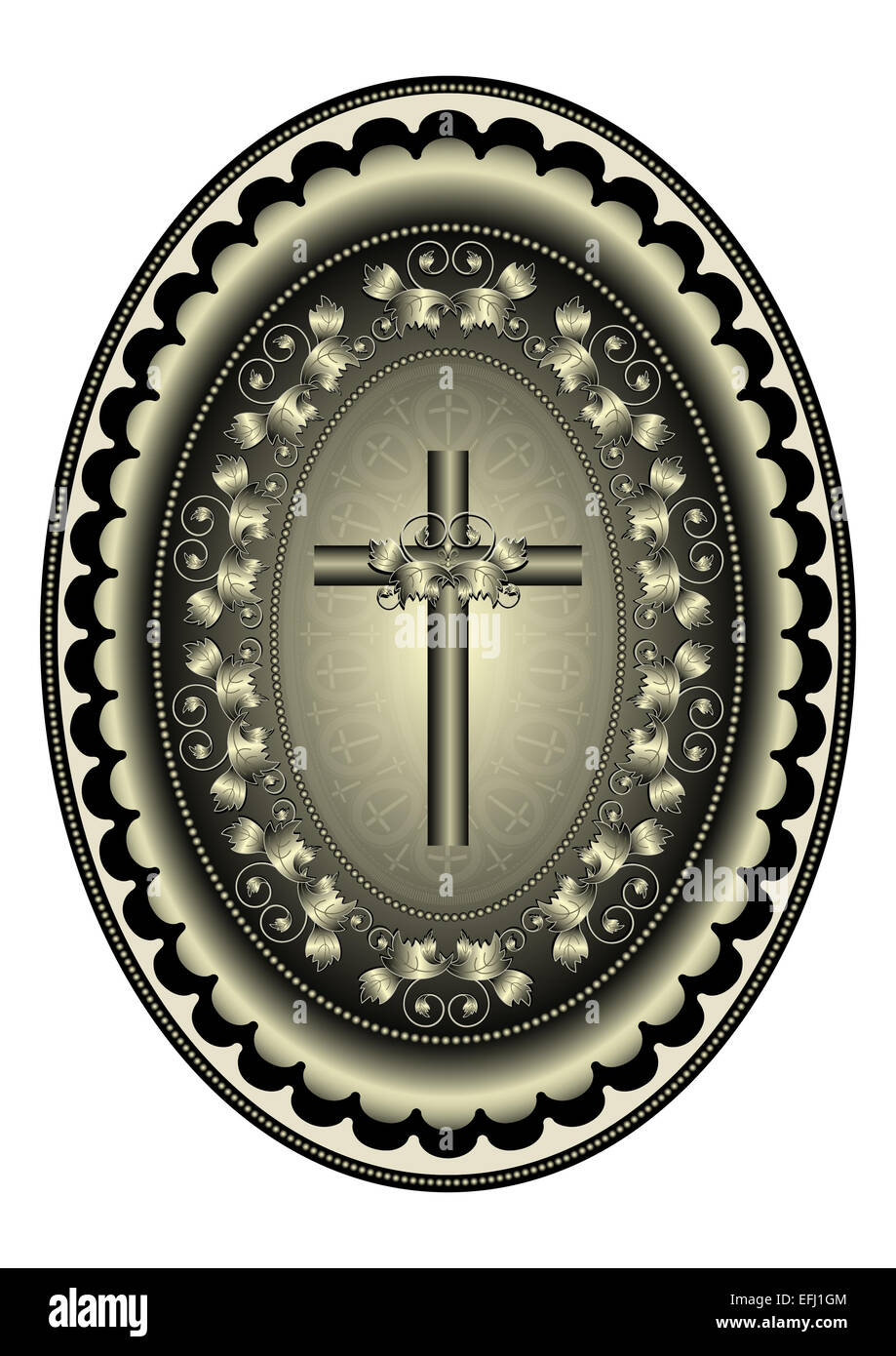 Oval cross Cut Out Stock Images & Pictures - Alamy