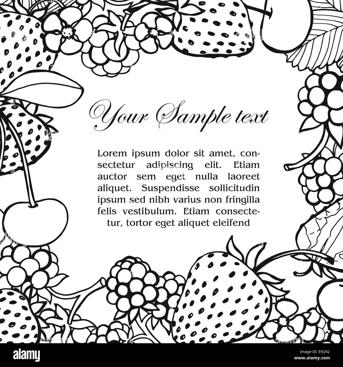 Berries close up Black and White Stock Photos & Images - Alamy