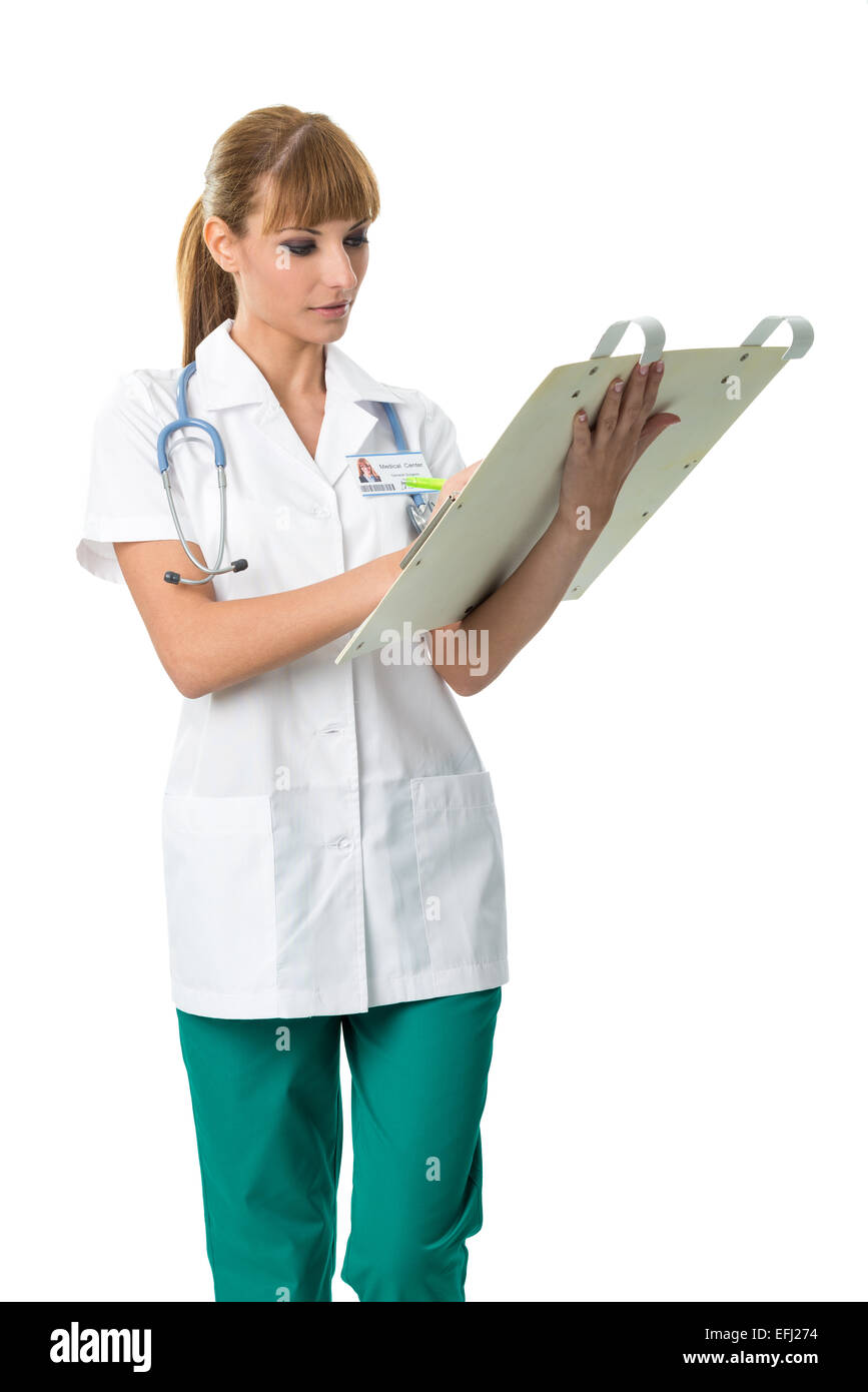 Caucasian medical doctor write hi-res stock photography and images - Alamy