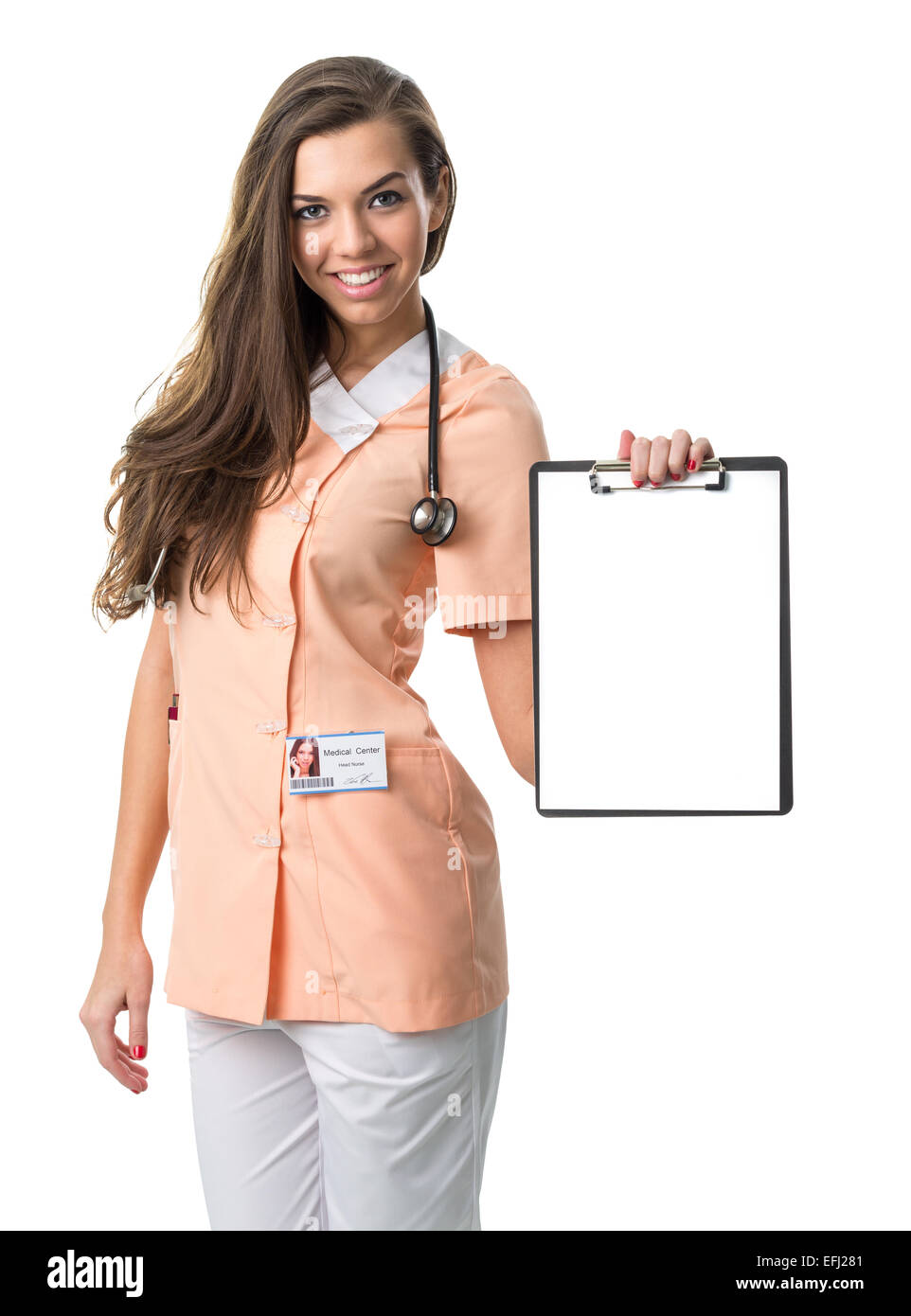Woman holding document folder in hi-res stock photography and images ...