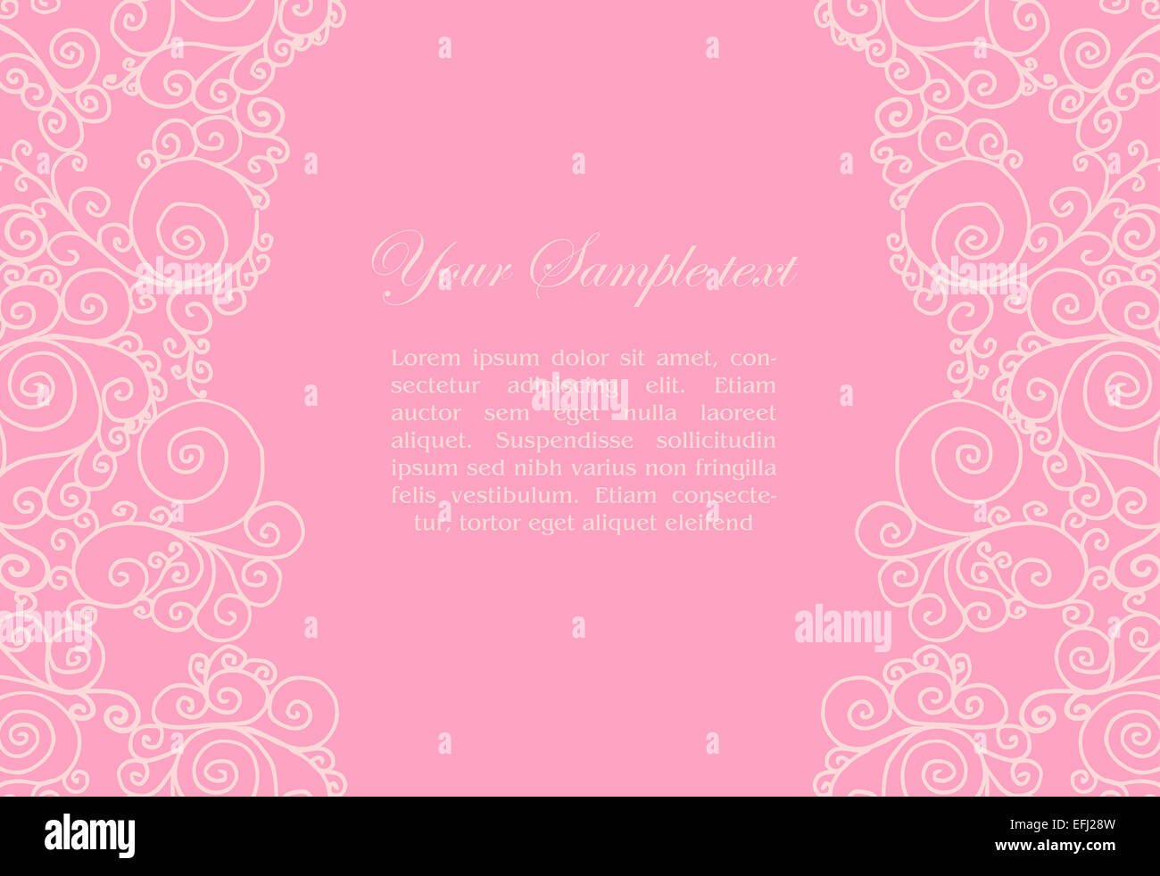 Vector pink damask frame hi-res stock photography and images - Alamy