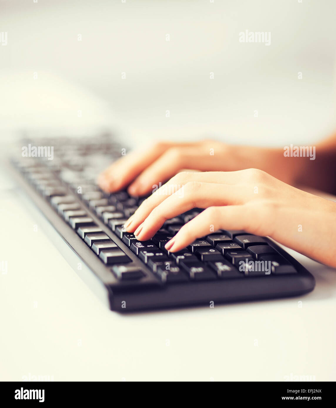 woman hands typing on keyboard Stock Photo - Alamy