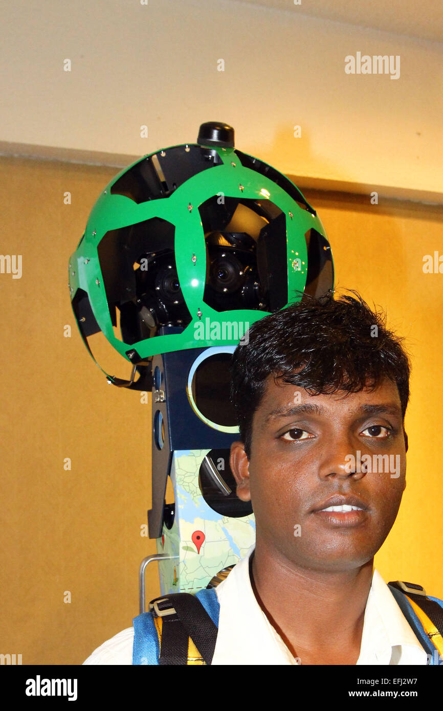 Google maps street view backpack hi-res stock photography and images ...