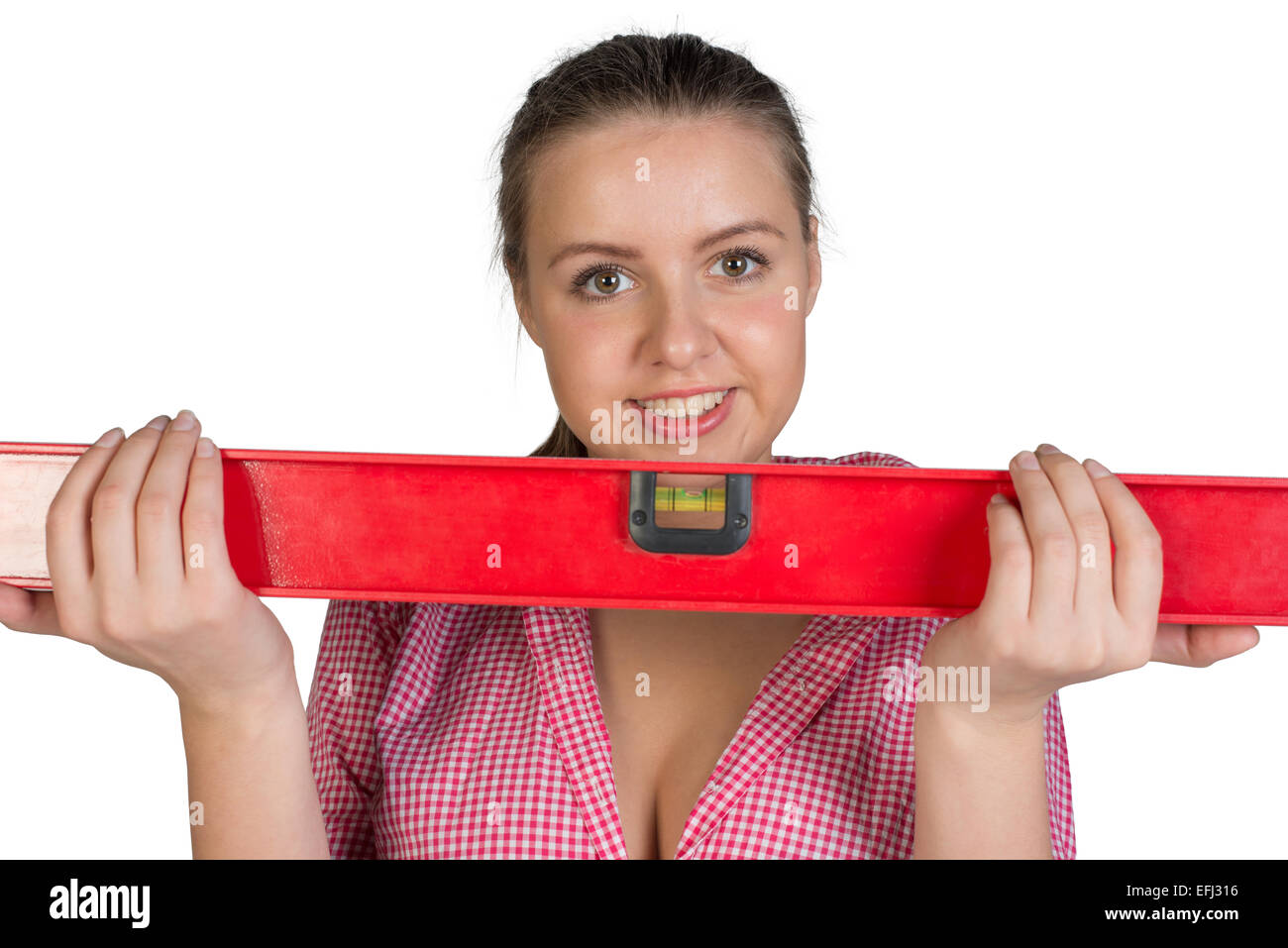 Close up woman builder hi-res stock photography and images - Alamy