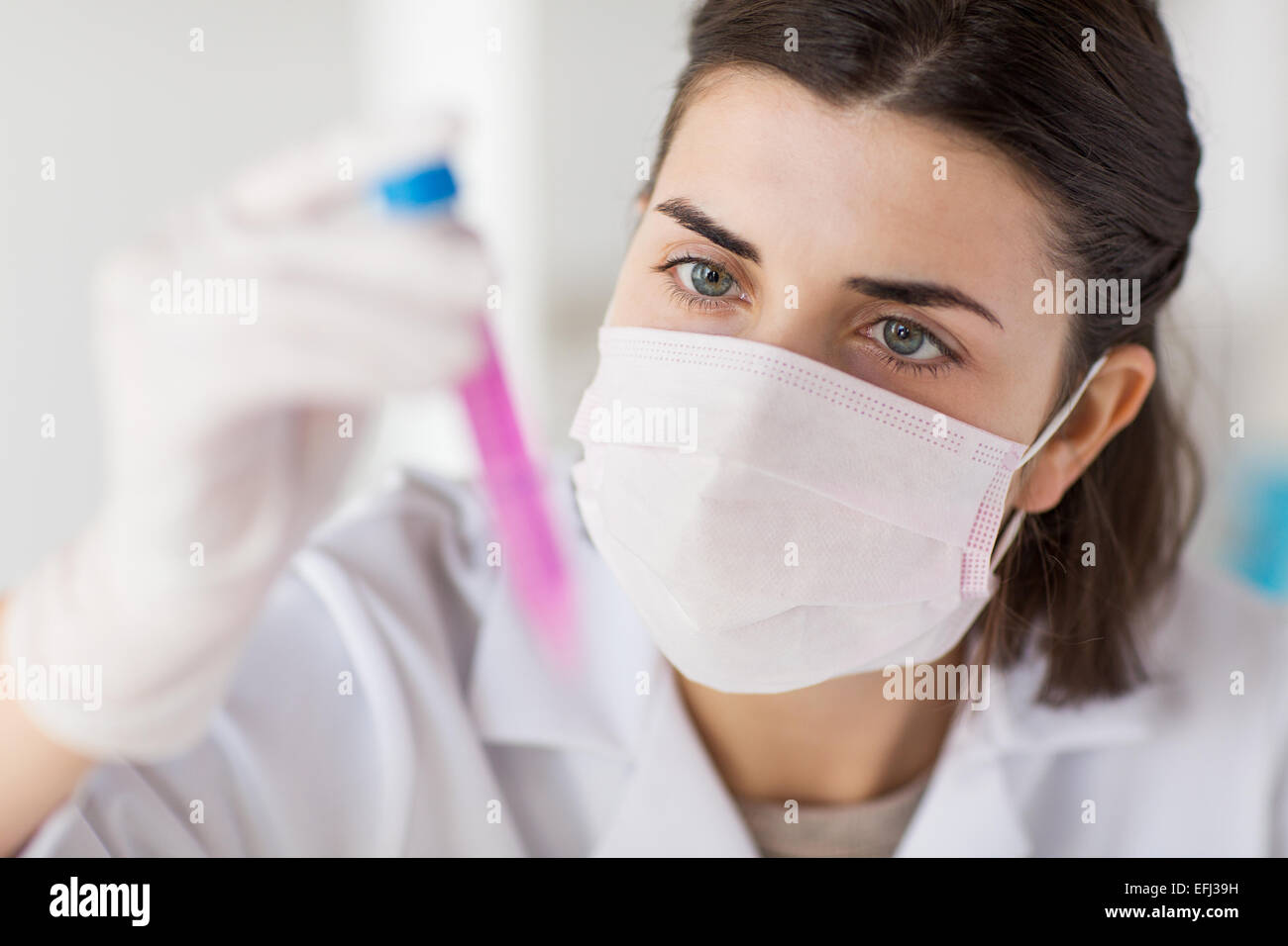 Close up woman scientist eyes hi-res stock photography and images - Alamy