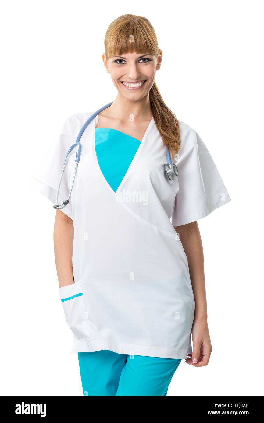 Portrait pretty female doctor hi-res stock photography and images - Alamy