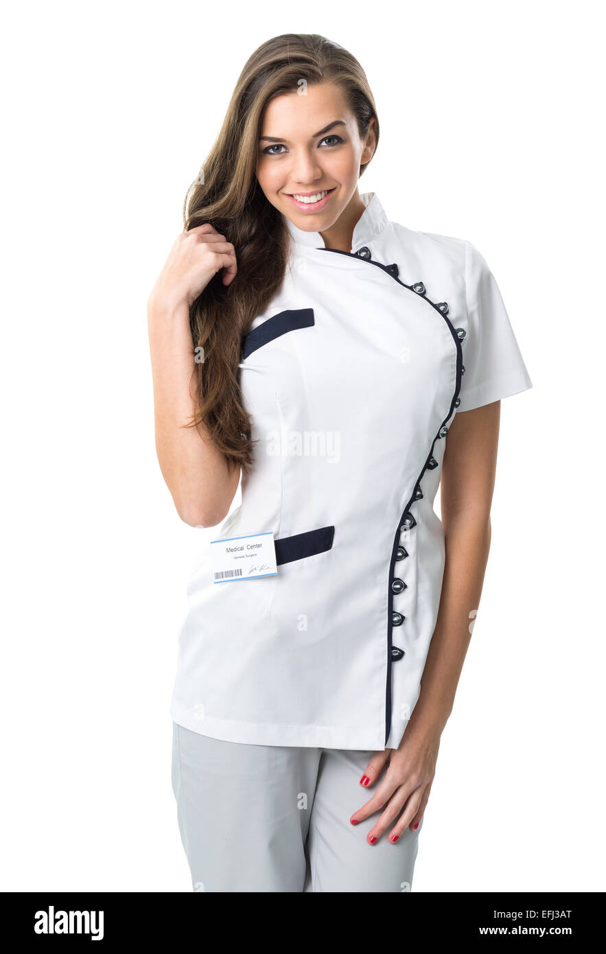 Beautiful young nurse portrait Stock Photo - Alamy