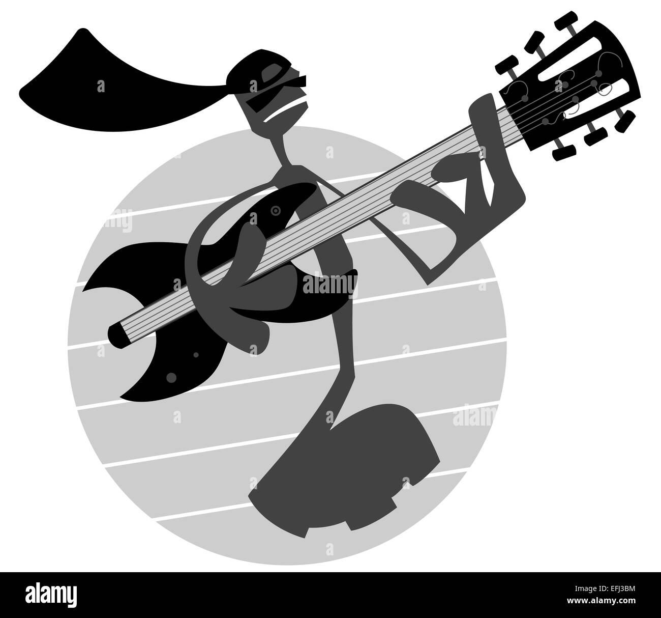 Acoustic guitar cartoon clip art hi-res stock photography and images ...