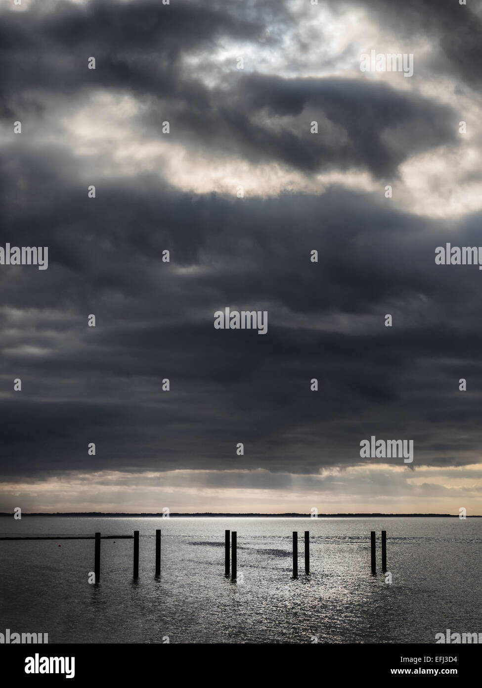Beach Promenade at the Wadden sea in Hjerting, Esbjerg, Denmark Stock ...