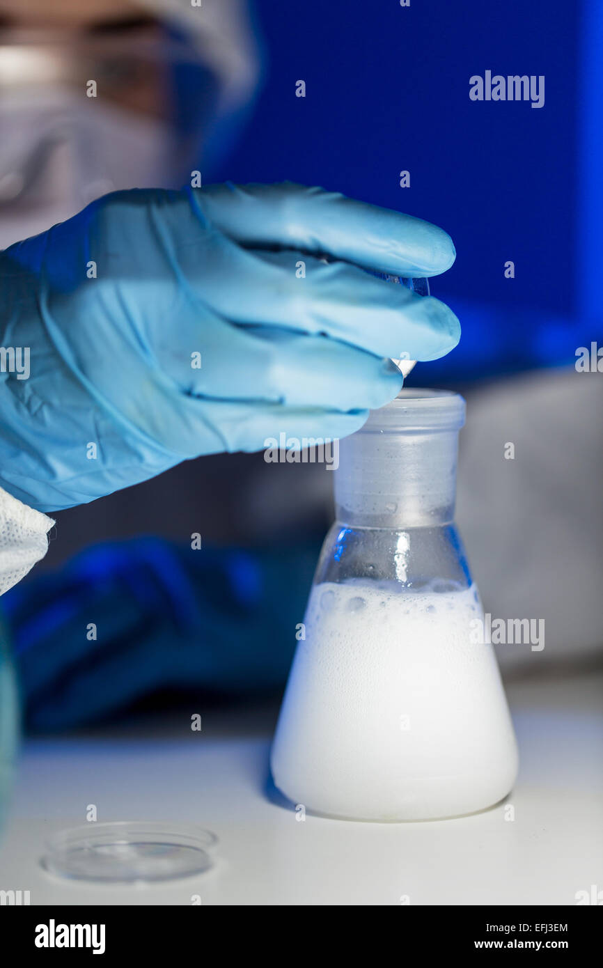 close up of scientist making test in lab Stock Photo - Alamy