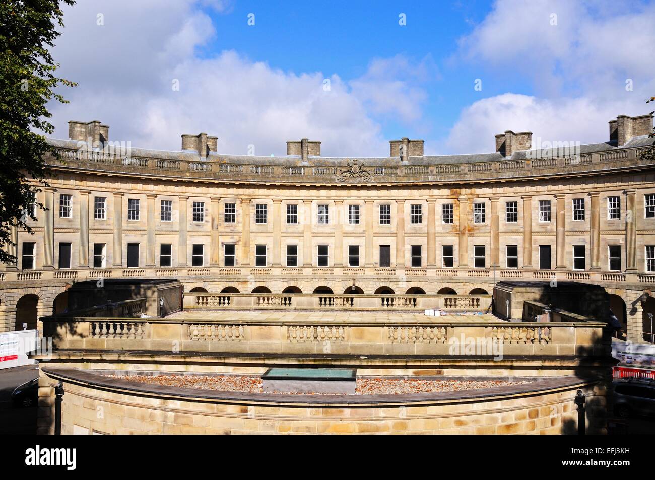 Front view of the Buxton Crescent, Buxton, Derbyshire, England, UK ...