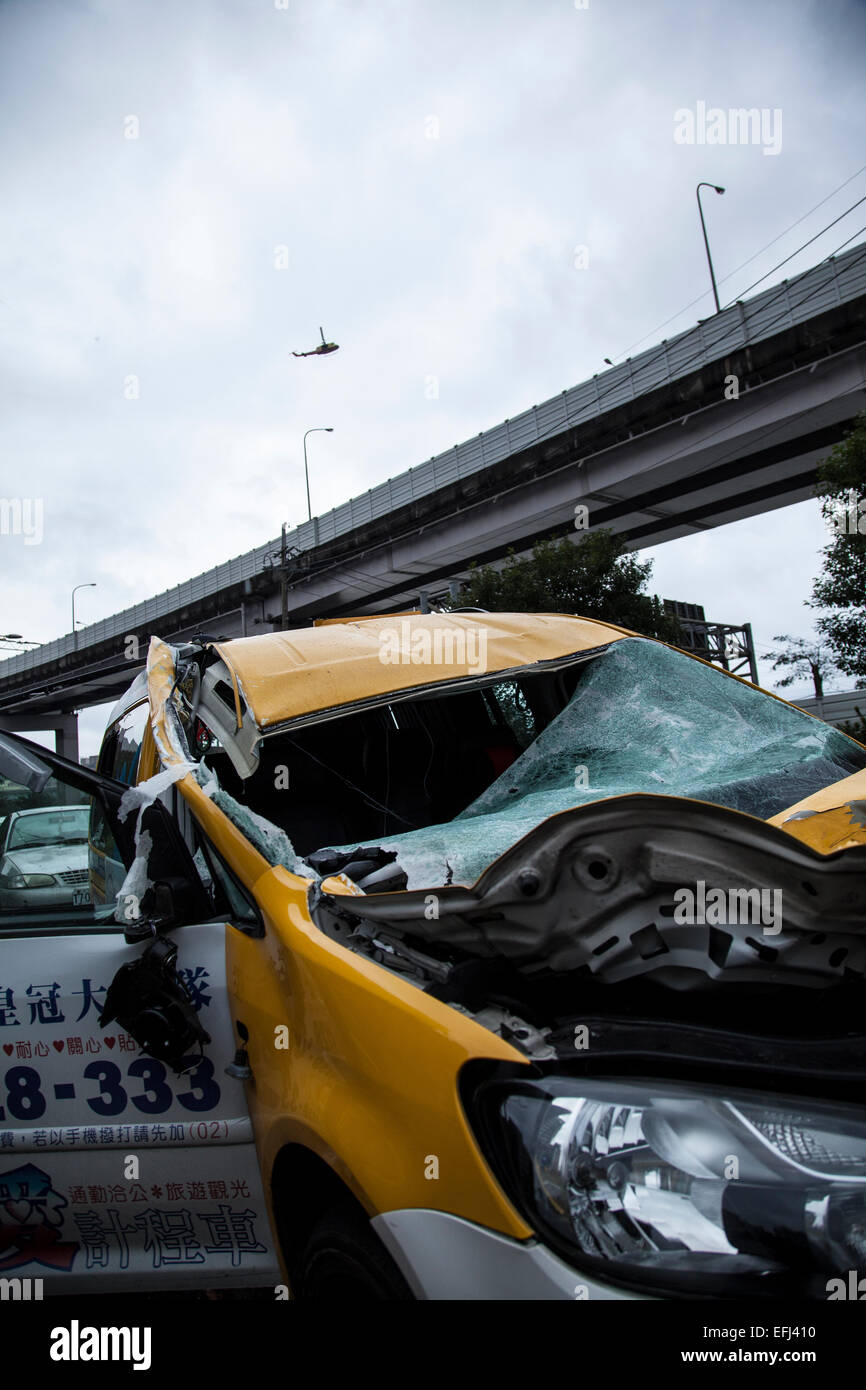 A wreckage of a car hit by an airplane Stock Photo - Alamy
