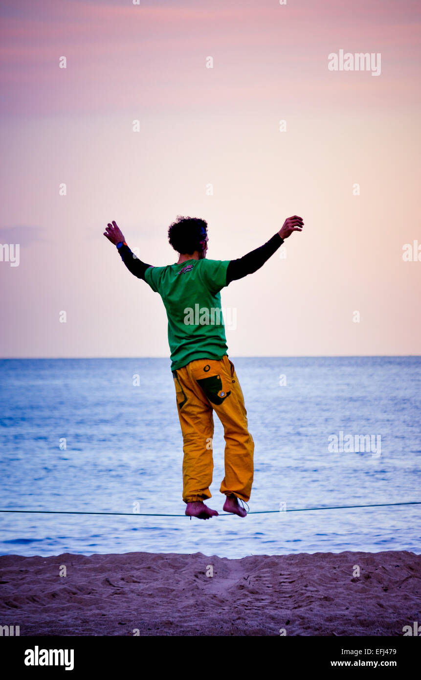 Tightrope walking hi-res stock photography and images - Alamy