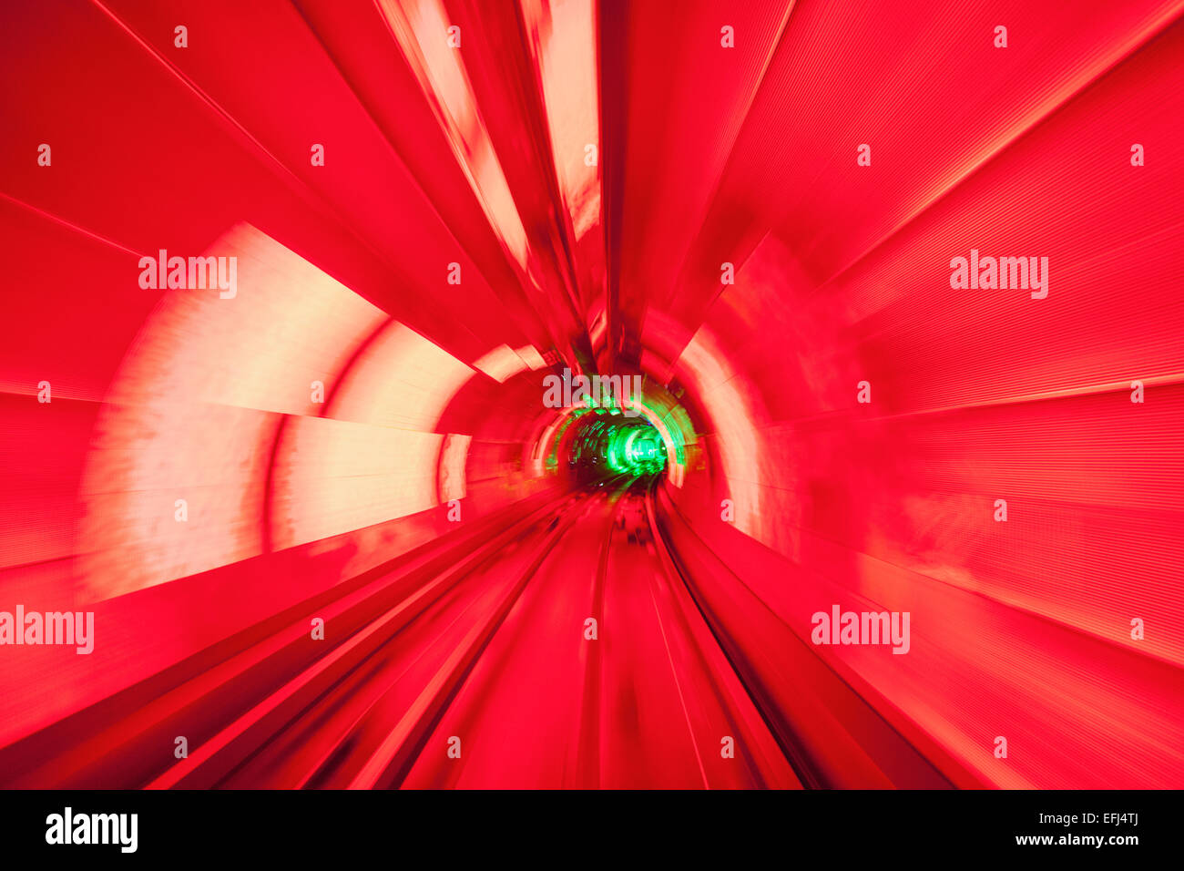 China, Shanghai, The Bund Sightseeing Tunnel, Light Show Stock Photo ...