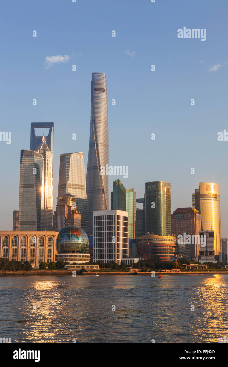 China, Shanghai, Pudong Skyline and Huangpu River Stock Photo - Alamy