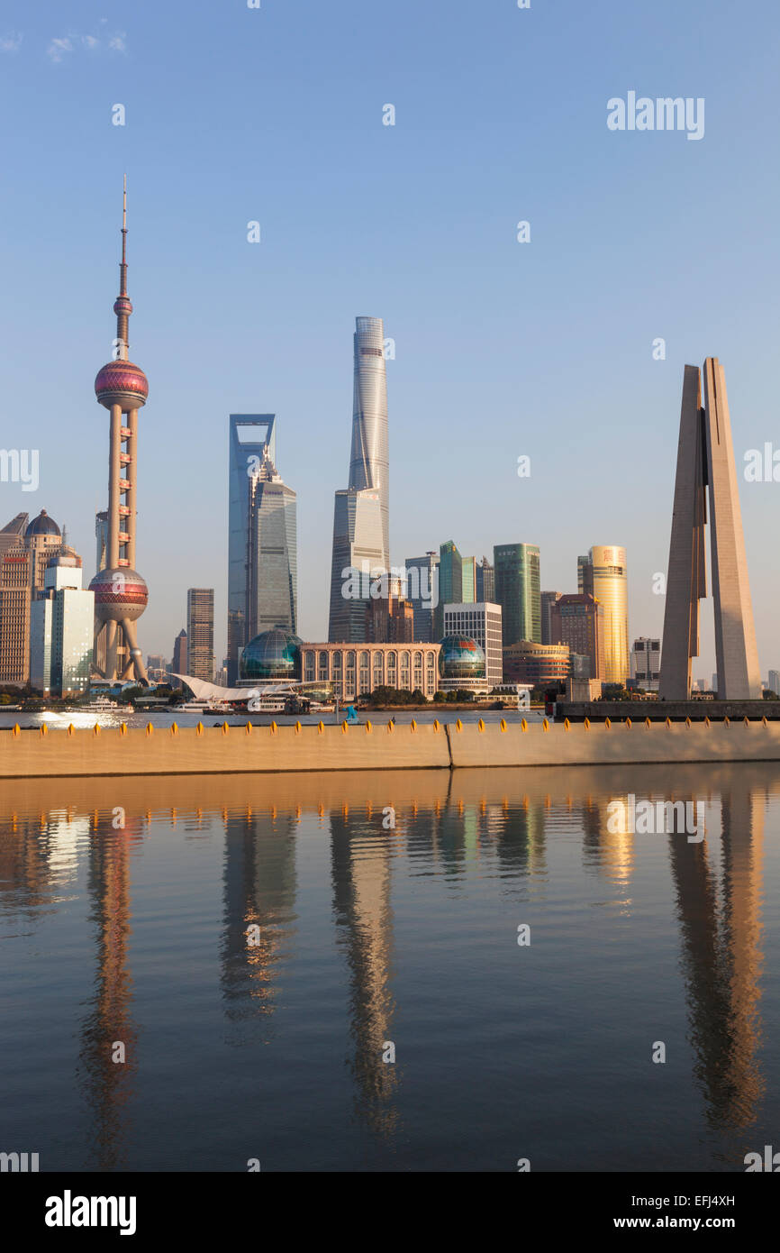China, Shanghai, Pudong Skyline and Huangpu River Stock Photo - Alamy