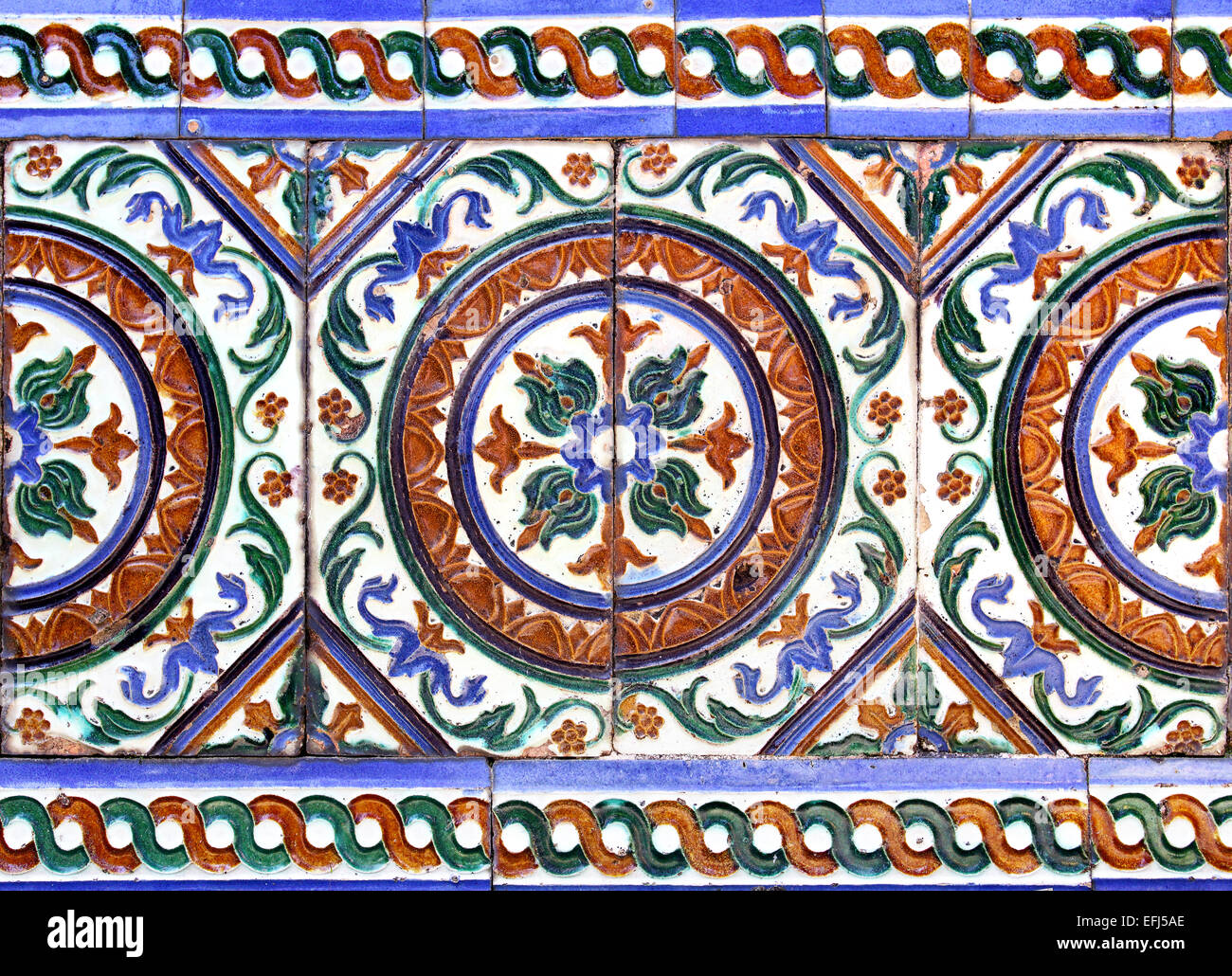 Seville alcazar ceramic tiles hi-res stock photography and images - Alamy